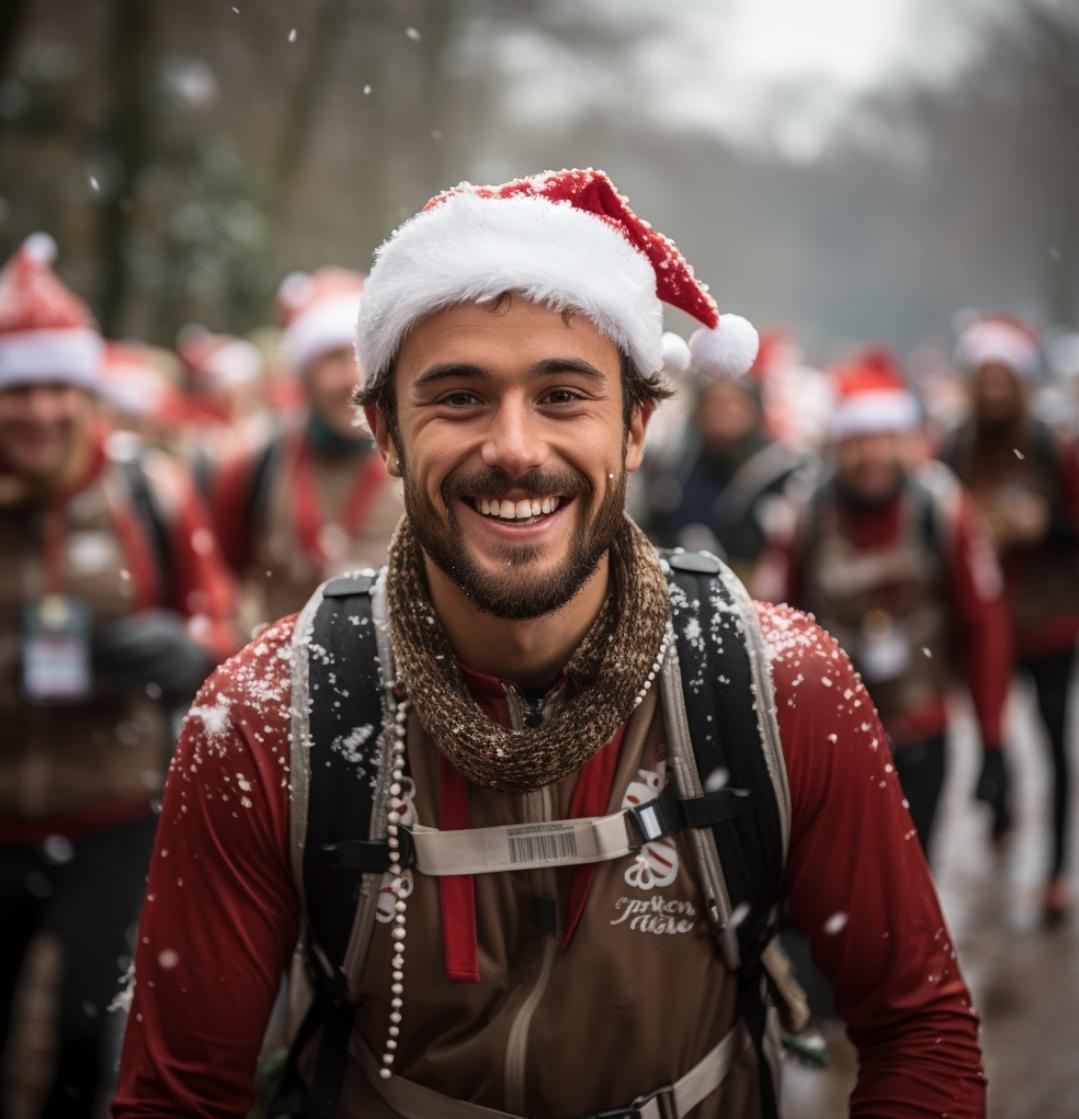 The New York City, New York, Holiday Santa Clause Run